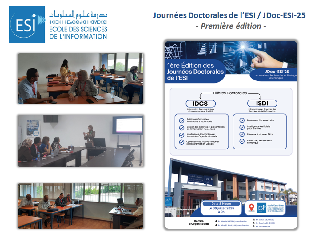 Journées Doctorales de l’ESI / JDoc-ESI-25 – Ecole des Sciences de l'Information (Rabat-Maroc)